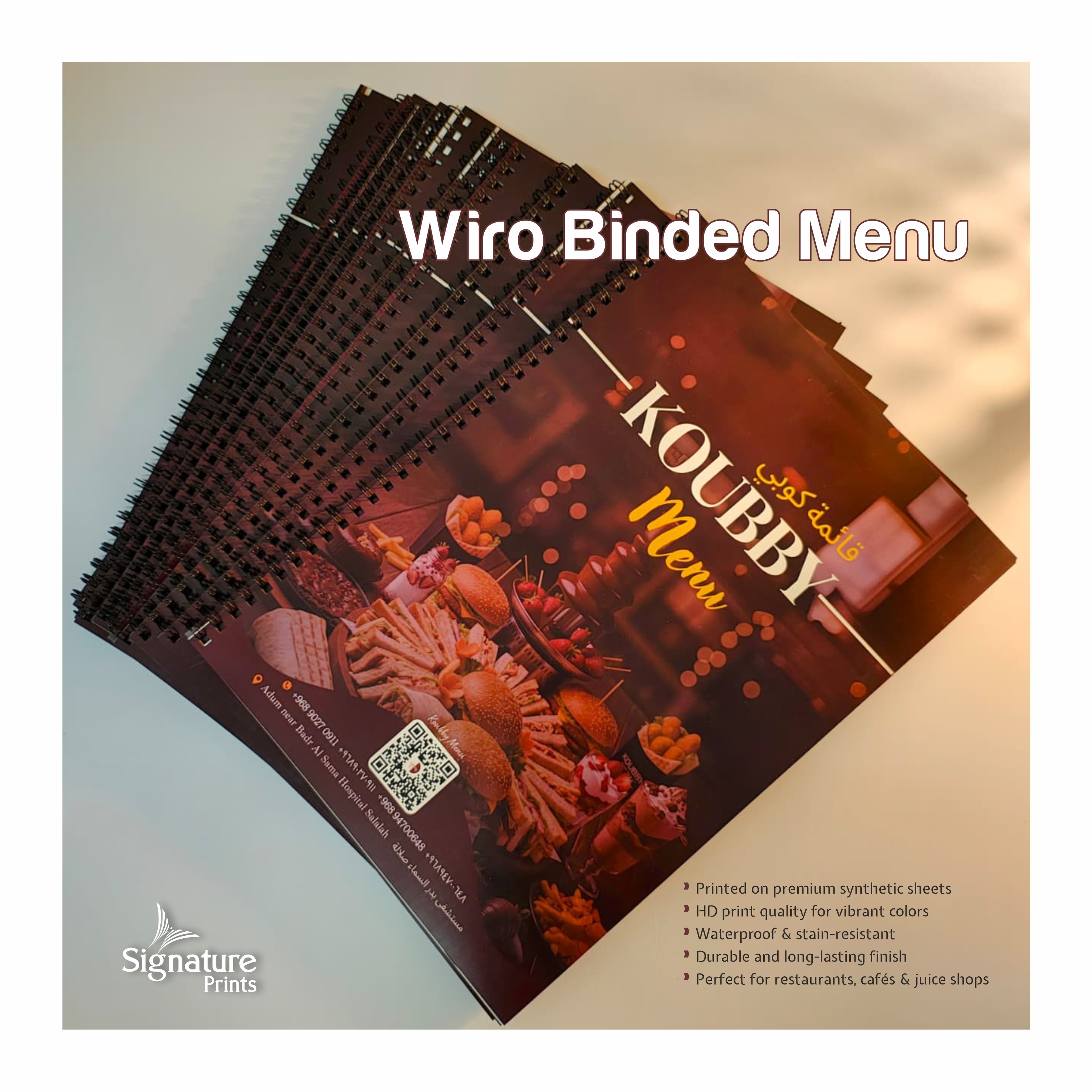 Wiro binded Menu - Signature Prints